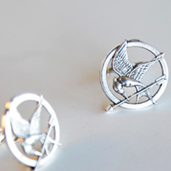 Handmade | Accessories | Mockingjay Cufflinks Fun Nerdy Cuff Links ...